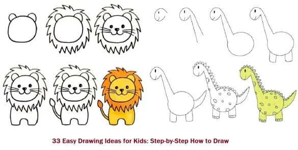 33 Easy Drawing Ideas for Kids: Step-by-Step How to Draw - Shutterbulky